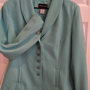 metrostyle | Jackets & Coats | Metro Style Blazer 4 Teal Blue | Poshmark